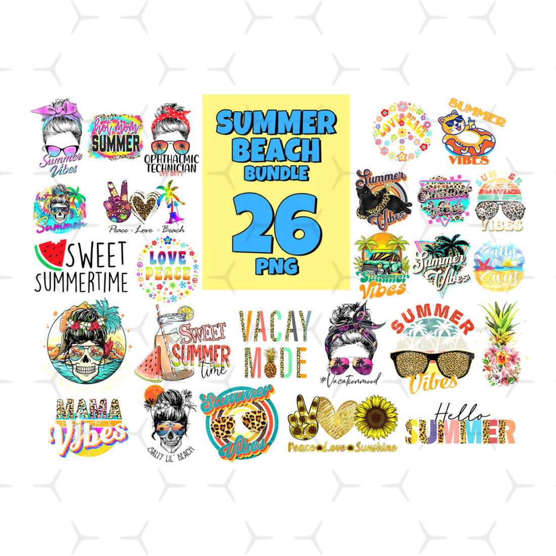 26 Files Summer Beach Bundle Png, Trending Png, Summer Png, | Inspire ...
