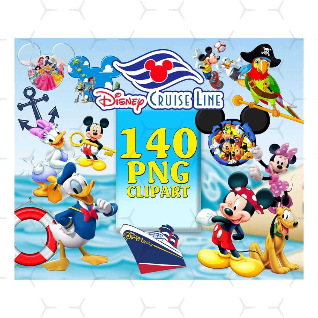 140 Cruise Clipart Bundle, Mickey Mouse Vacation, Disney Cru | Inspire ...
