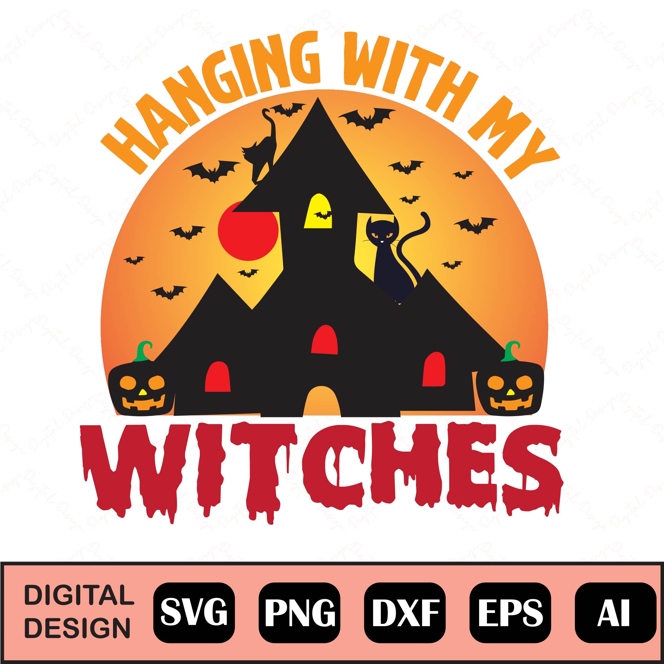 Hanging With My Witches Svg, Halloween Svg, Hocus Pocus Svg | Inspire ...