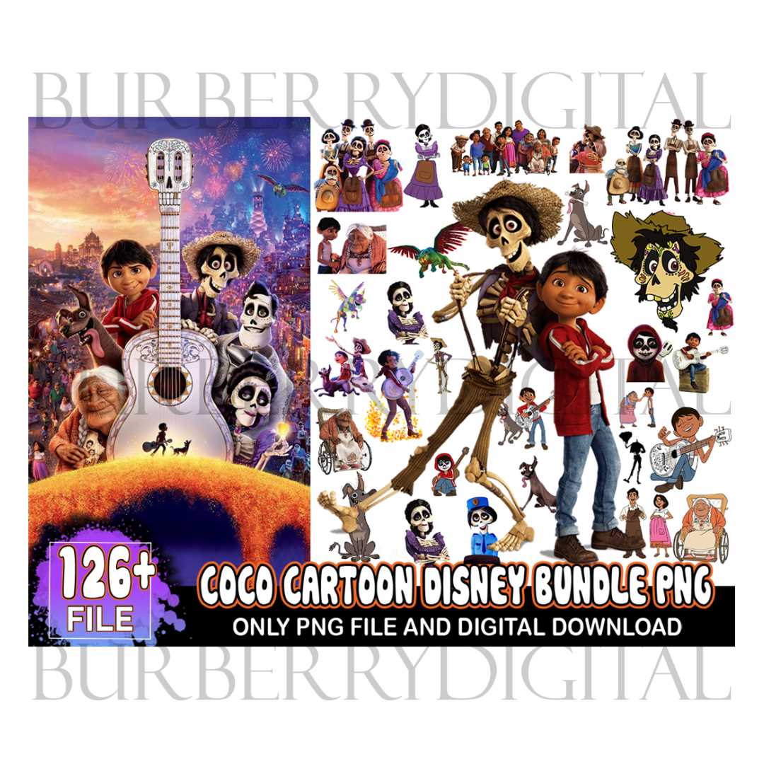 126 Files Coco Bundle Png, Disney Png, Cartoon Png | Inspire Uplift
