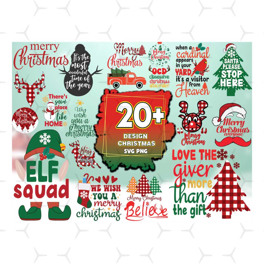 20 Design Christmas Bundle Sublimation, Christmas Svg, Xmas | Inspire ...