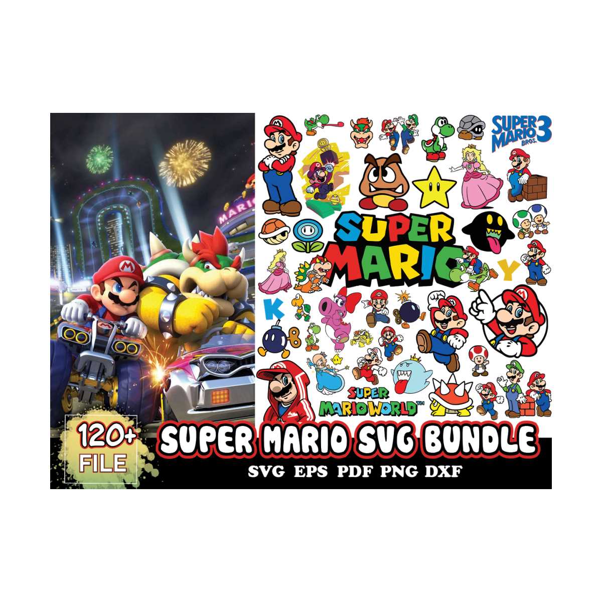 Super Mario Svg Bundle, Mario Svg, Mario Sticker Svg | Inspire Uplift