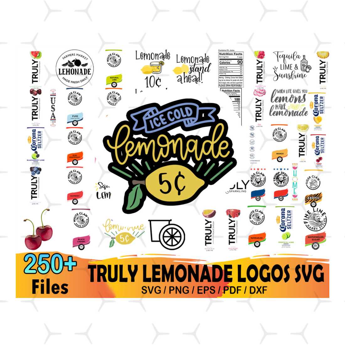 250 Truly Lemonade Bundle Svg, Truly Lemonade Svg, Hard Selt - Inspire ...
