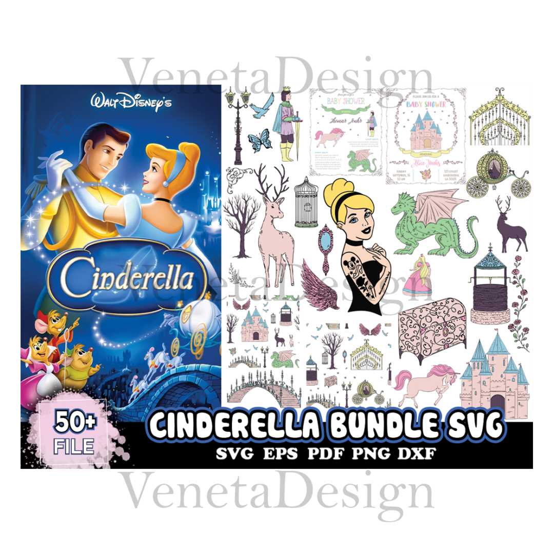 50 Files Cinderella Bundle Svg, Disney Svg, Cinderella Svg - Inspire Uplift