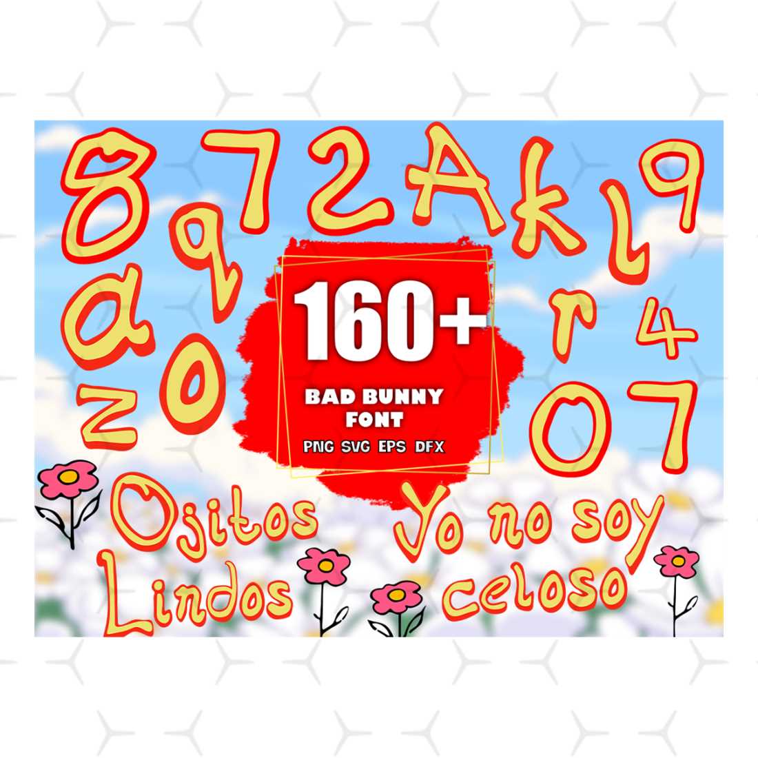 160 Bad Bunny Font Svg Bundle, Bad Bunny Alphabet, Bad Bunny | Inspire ...