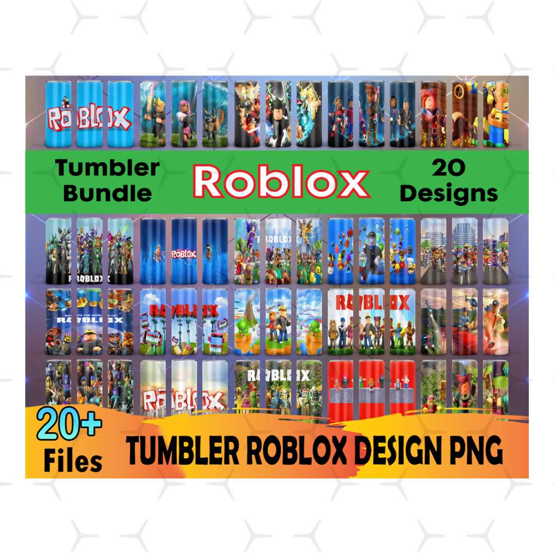 20 Roblox Tumbler PNG Bundle, Roblox Png, 20oz Design | Inspire Uplift
