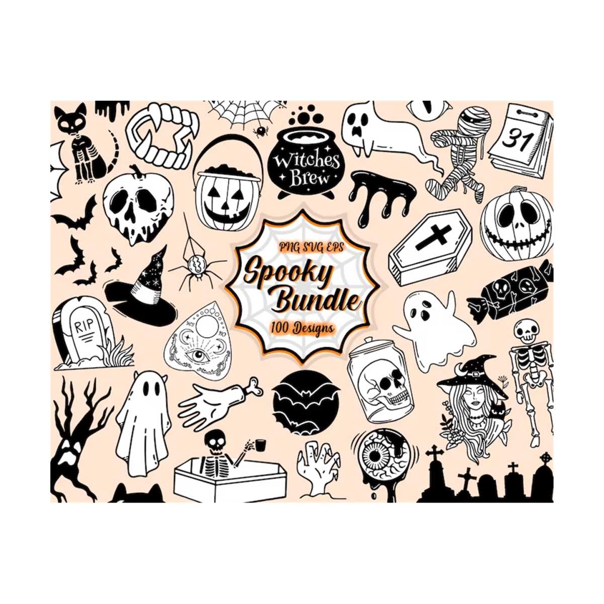 Spooky vibes SVG bundle, Halloween svg, spooky svg, files fo | Inspire ...