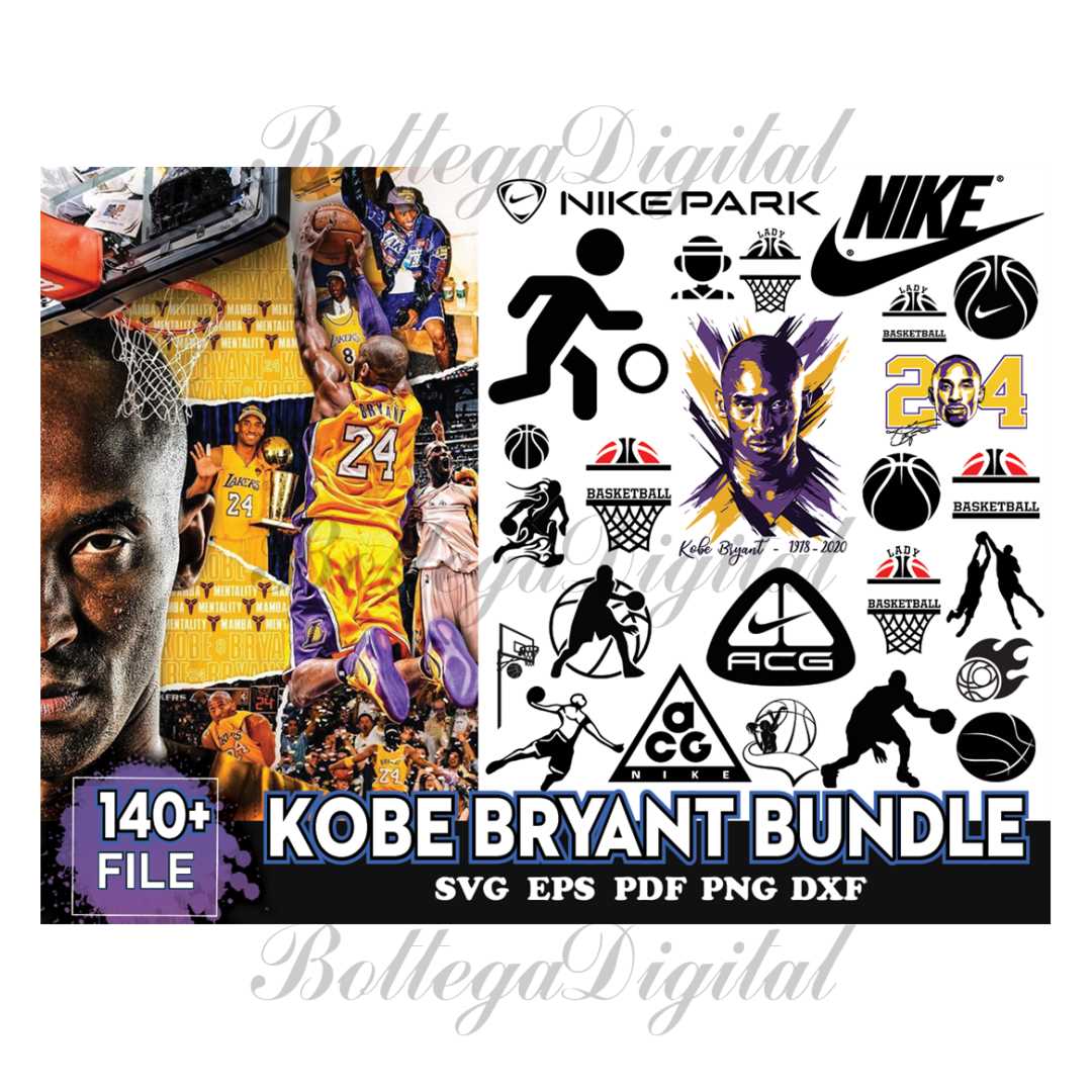 140 Kobe Bryant Bundle, Sport Svg, Kobe Bryant Svg | Inspire Uplift