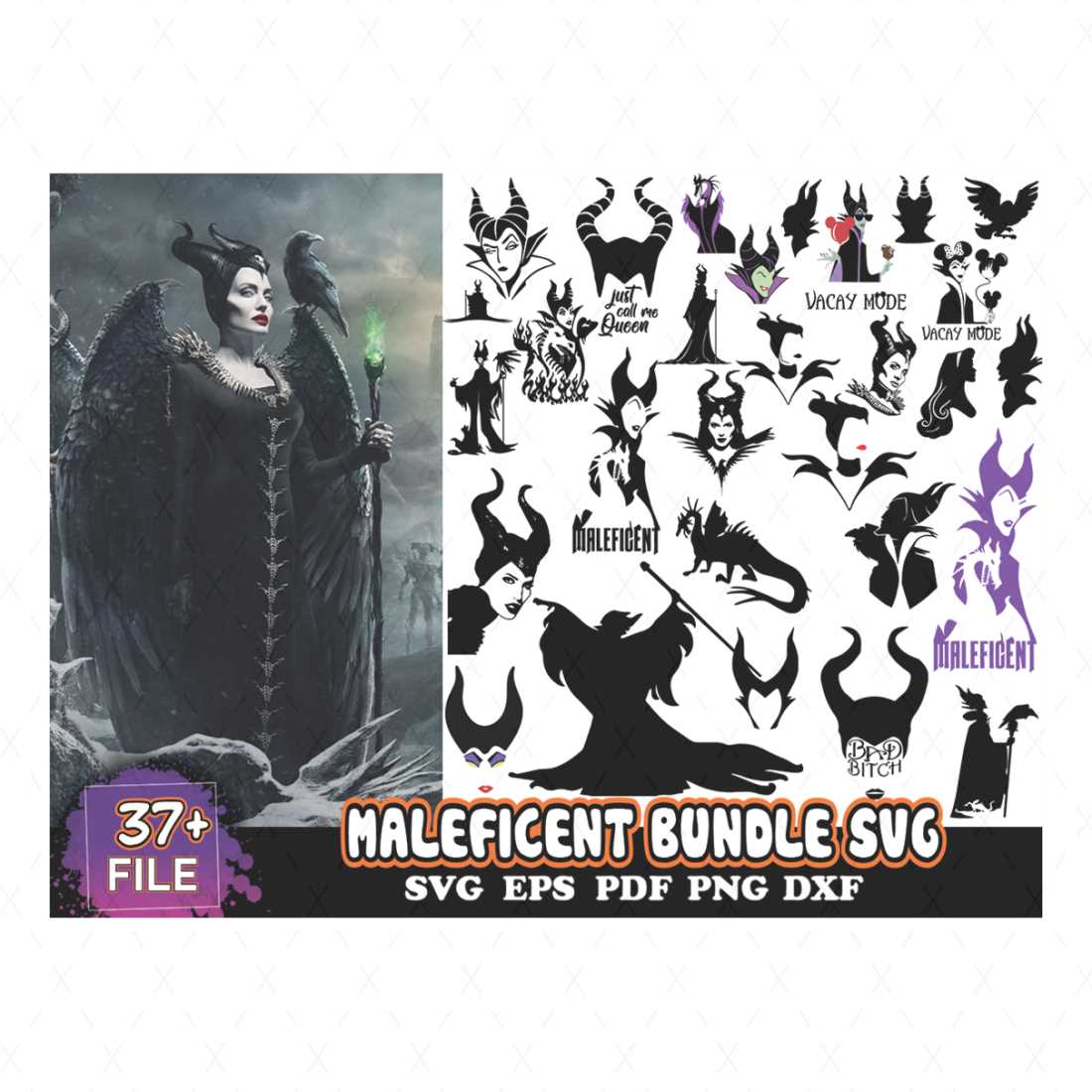 37 Maleficent Bundle Svg, Disney Svg, Maleficent Svg - Inspire Uplift