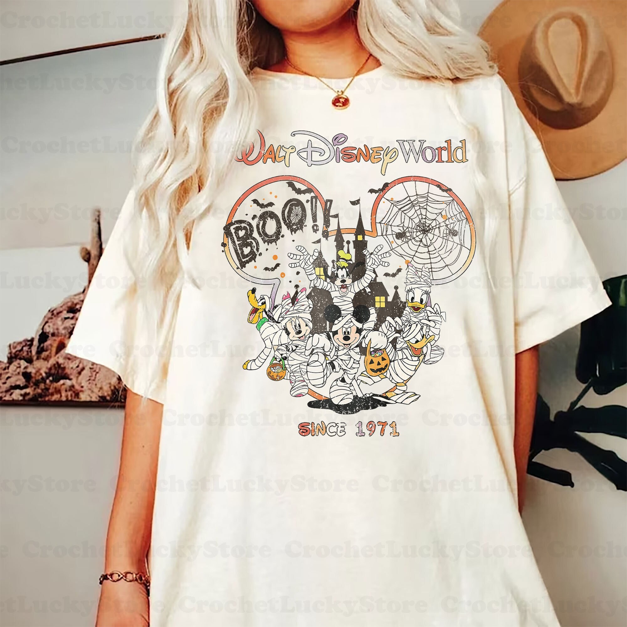 Vintage Walt Disney World 1971 Halloween Shirt, Disney Mummy - Inspire ...