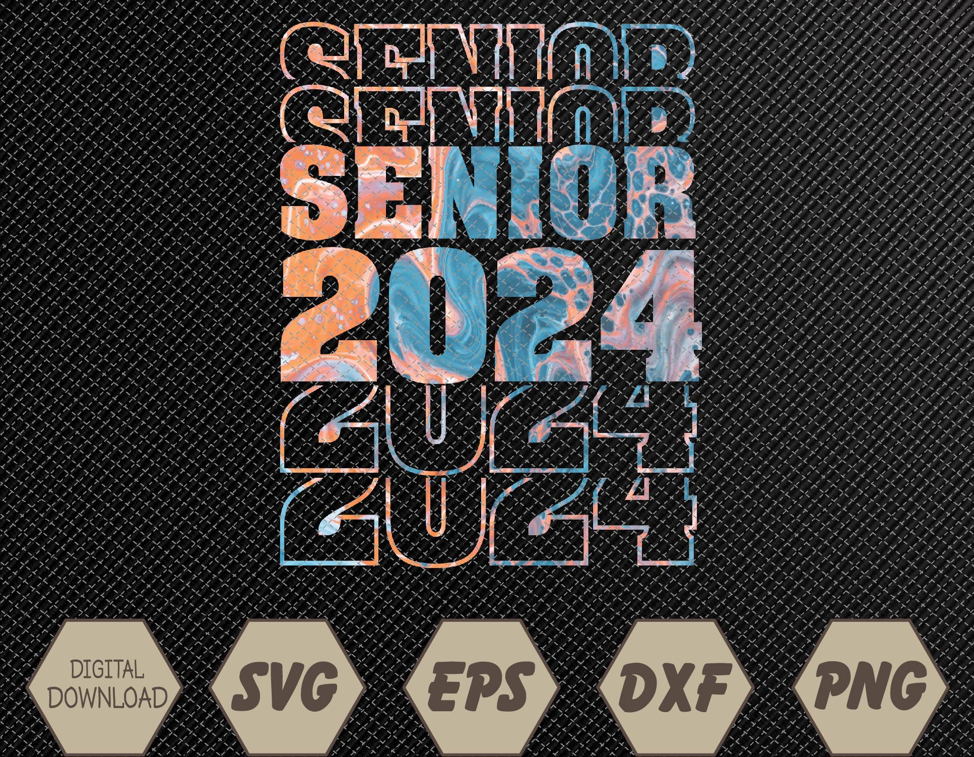 Senior 2024 Class of 24 High School College Graduation Svg, | Inspire ...