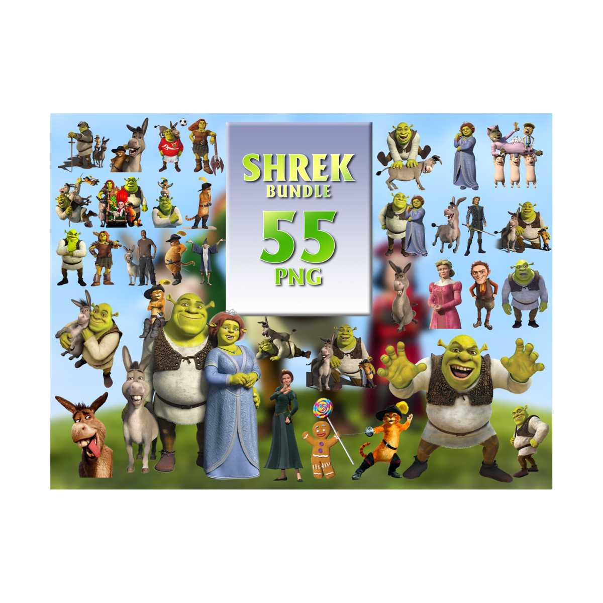 55 Files Shrek Bundle Png, Cartoon Png, Shrek Png, Shrek Bun | Inspire ...