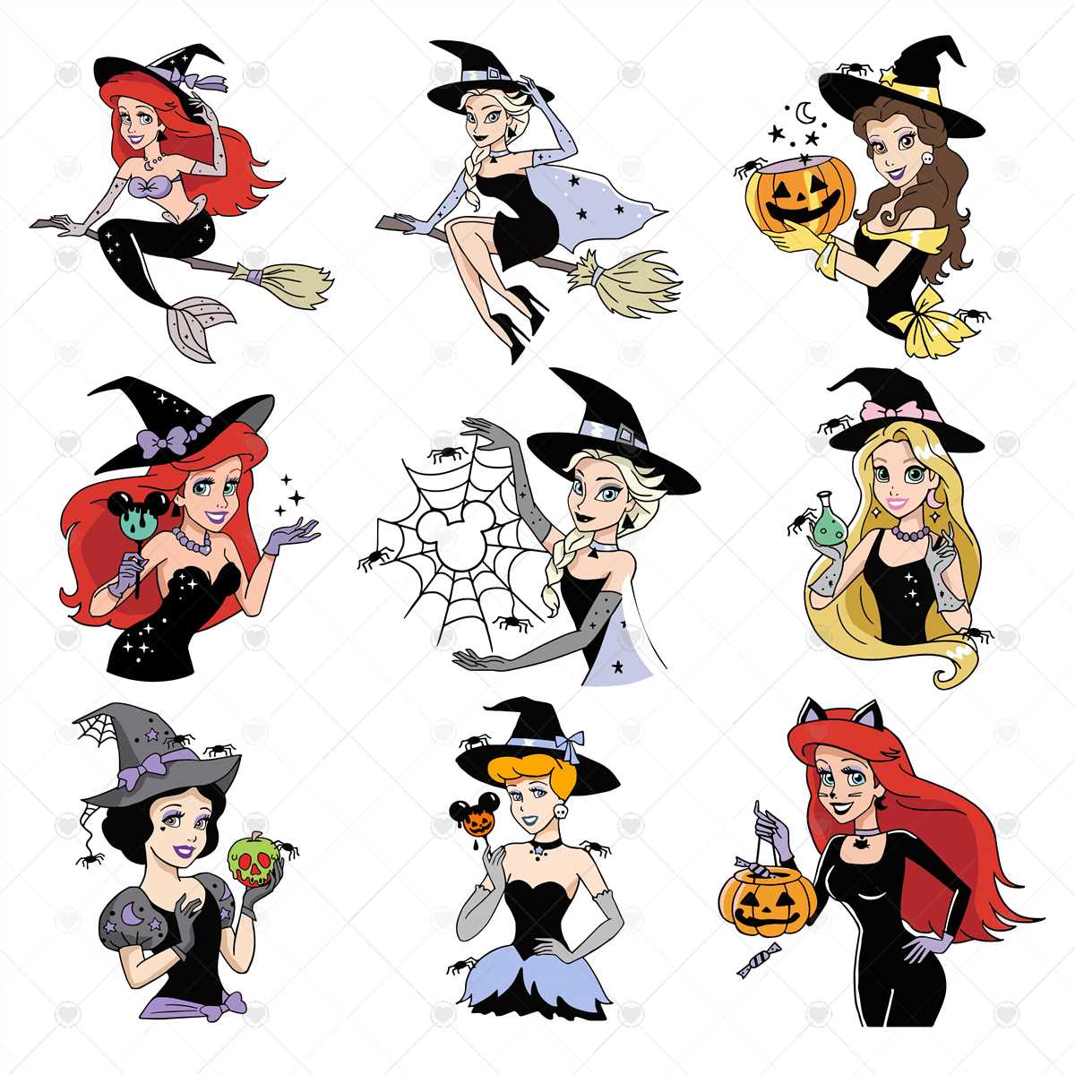 9 Files Princess Halloween Svg, Disneyprincess Png, Princess | Inspire ...