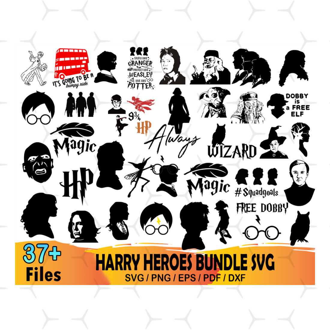 37 Harry Heroes Bundle Svg, Harry Potter Svg, Dumbledore Svg | Inspire ...