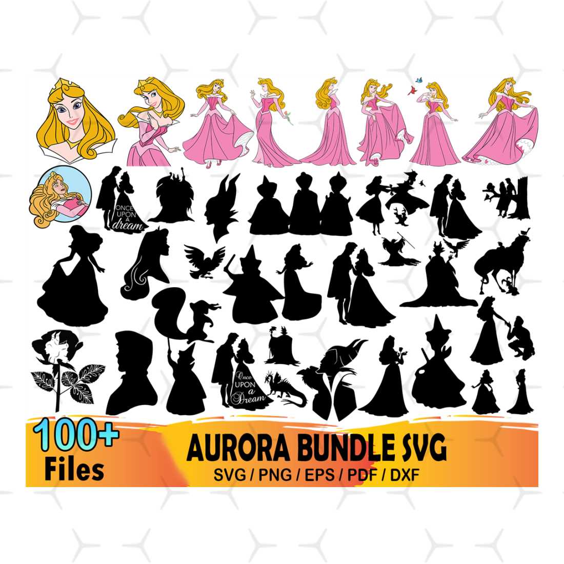 100 Aurora Bundle Svg, Disney Svg, Sleeping Beauty Svg - Inspire Uplift