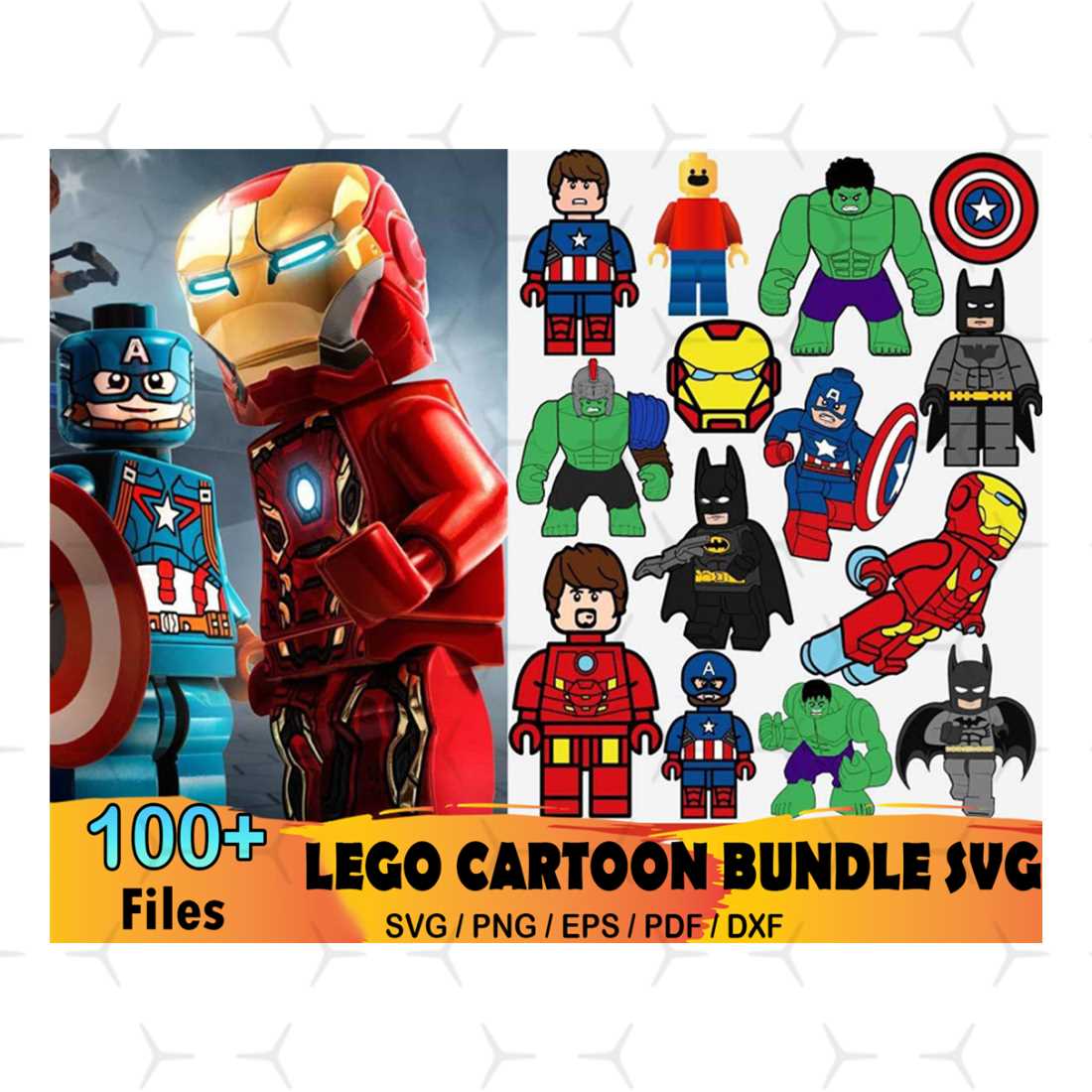 100 Lego Cartoon Bundle Svg, Lego Svg, Lego Marvel Svg | Inspire Uplift