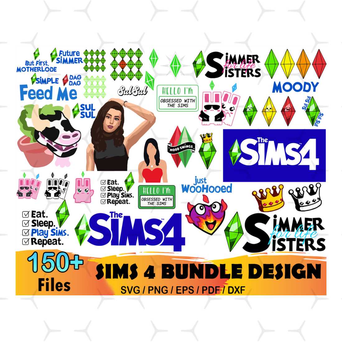 150 Sims 4 Bundle Svg, Sims 4 Svg, Sims 4 Quotes Svg | Inspire Uplift