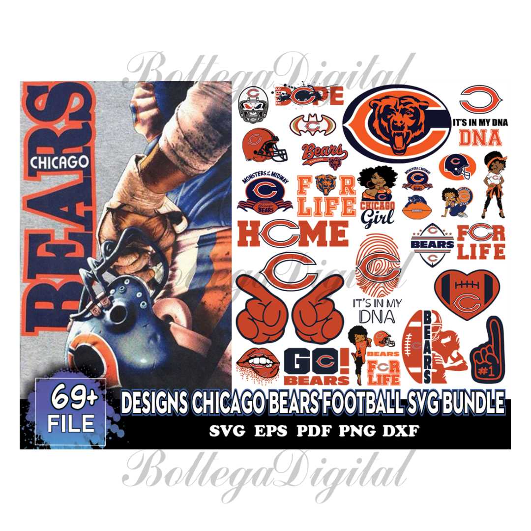 69 Designs Chicago Bears Football Svg Bundle, Nfl Logo Svg | Inspire Uplift