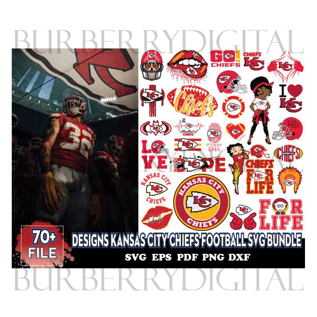 70 Designs Kansas City Chiefs Football Svg Bundle, Chiefs Lo - Inspire ...