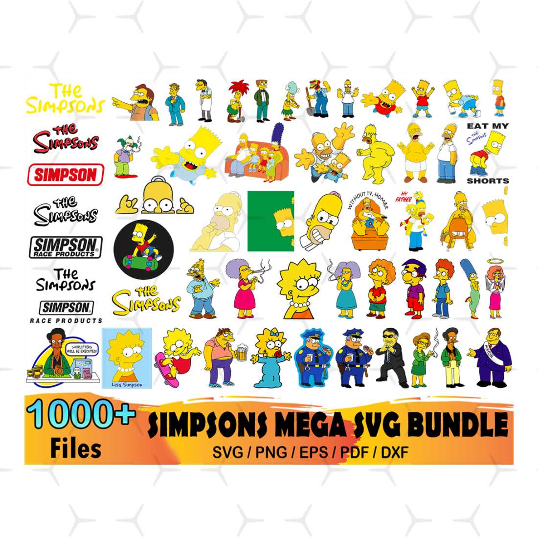 1000 The Simpsons Bundle Svg, Simpsons Family Svg | Inspire Uplift