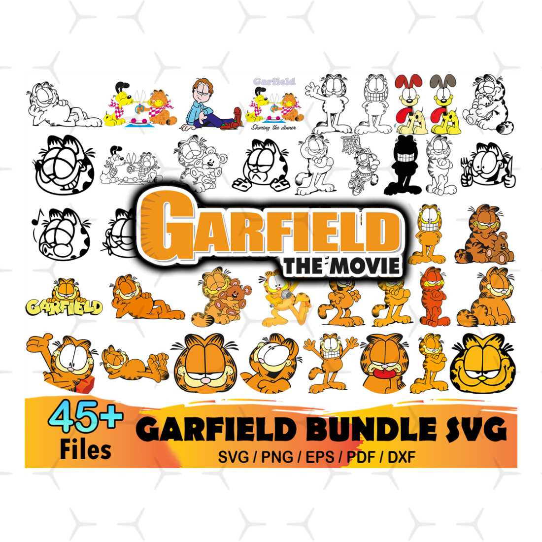 45 Garfield Bundle Svg, Cartoon Svg, Garfield Svg, Cat Svg | Inspire Uplift