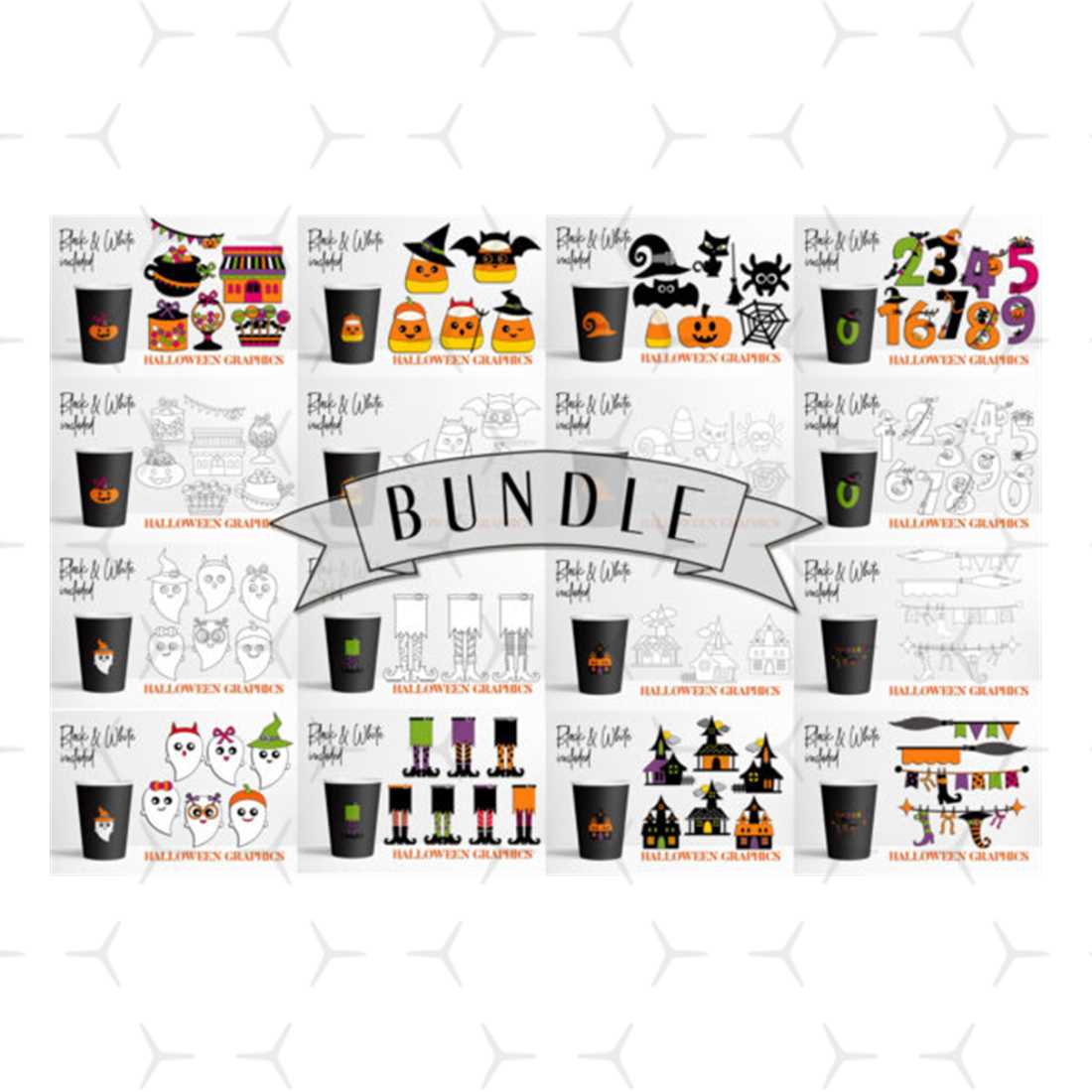 Halloween Number Set Clipart, Digital Clipart Png Format, Ha - Inspire ...