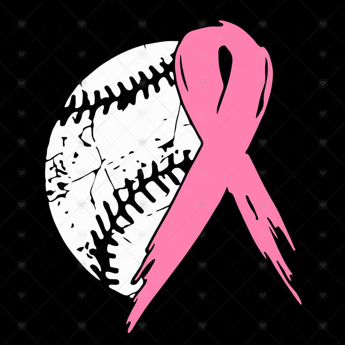 Baseball Tackle Breast Cancer Svg, Awareness Cancer Svg | Inspire Uplift