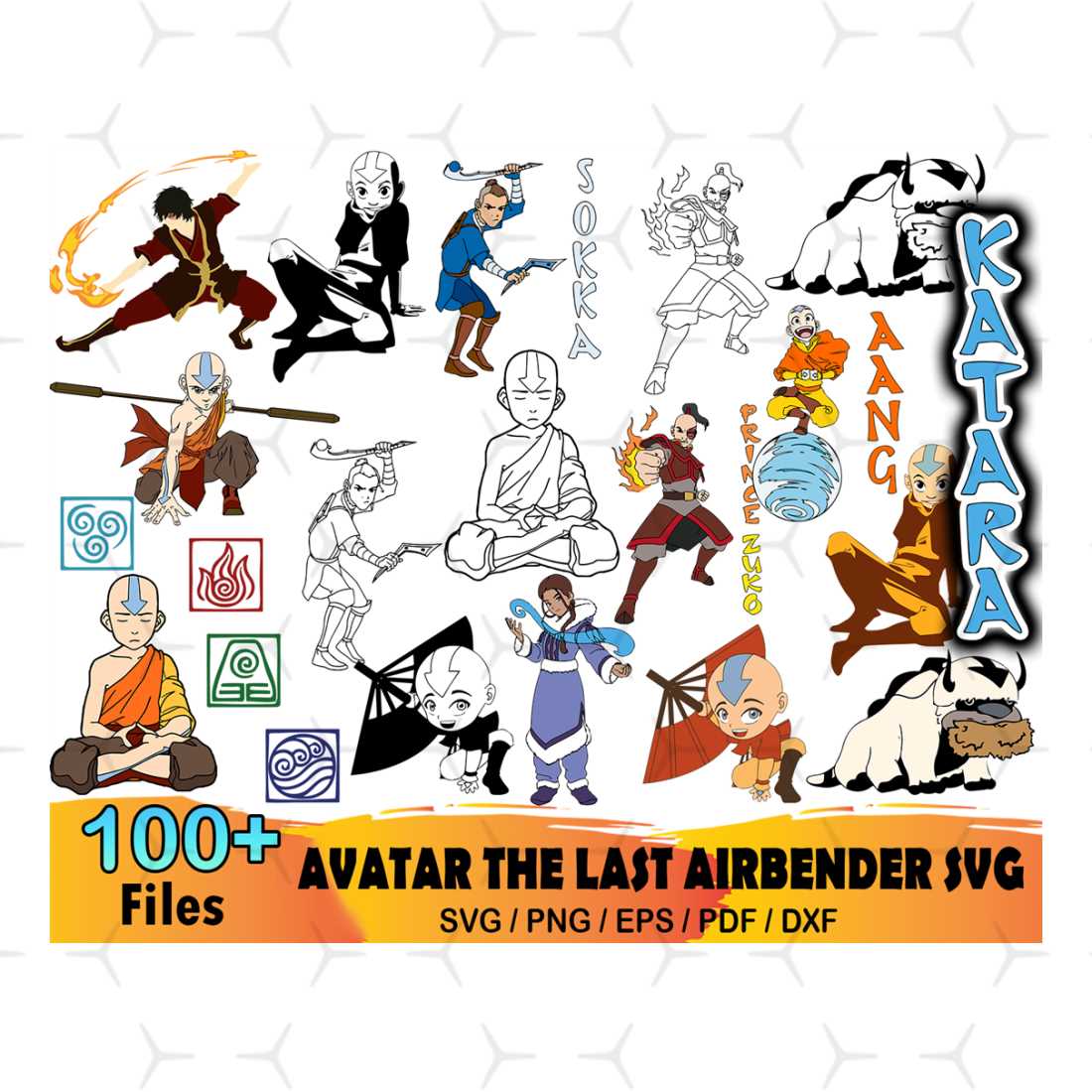 100 Avatar The Last Airbender Svg, Aang Svg, Anime Svg, Mang | Inspire ...