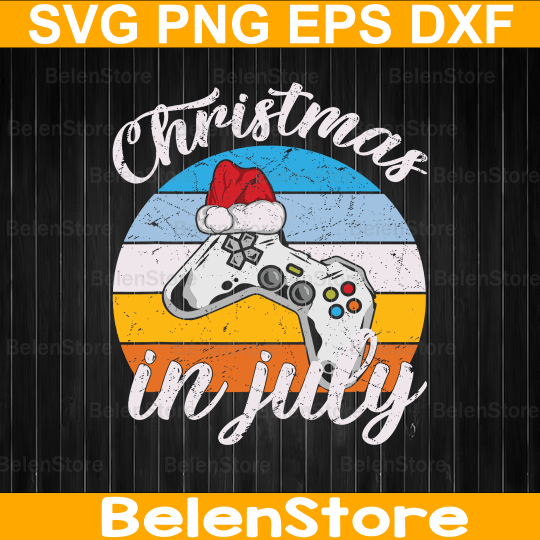 Vintage Christmas In July Gaming Svg, Controller Gaming Svg, | Inspire ...