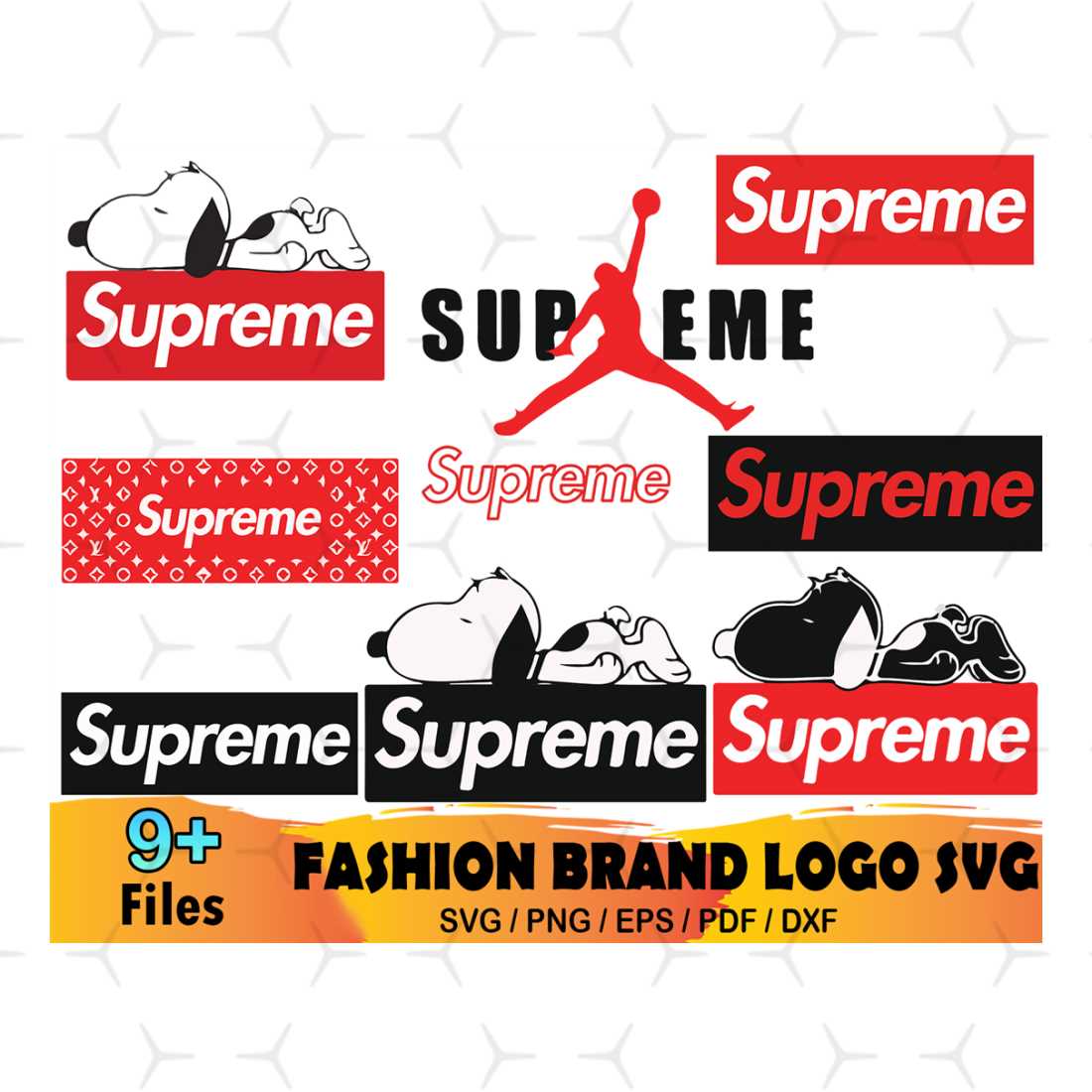 9 Supreme Bundle Svg, Supreme Logo Svg, Supreme Jordan Svg | Inspire Uplift