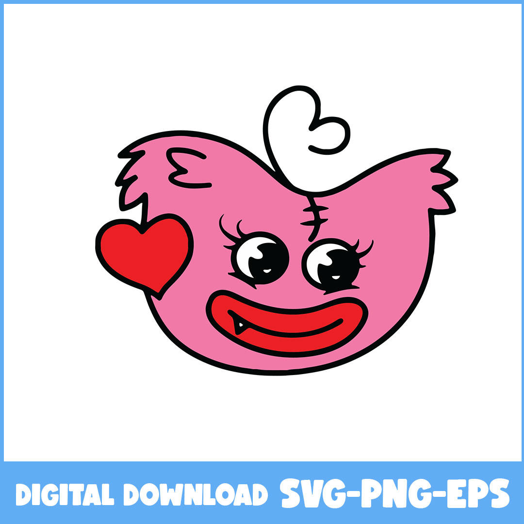 Kissy Missy Face Svg, Heart Svg, Huggy Wuggy Svg, Horror Svg | Inspire ...