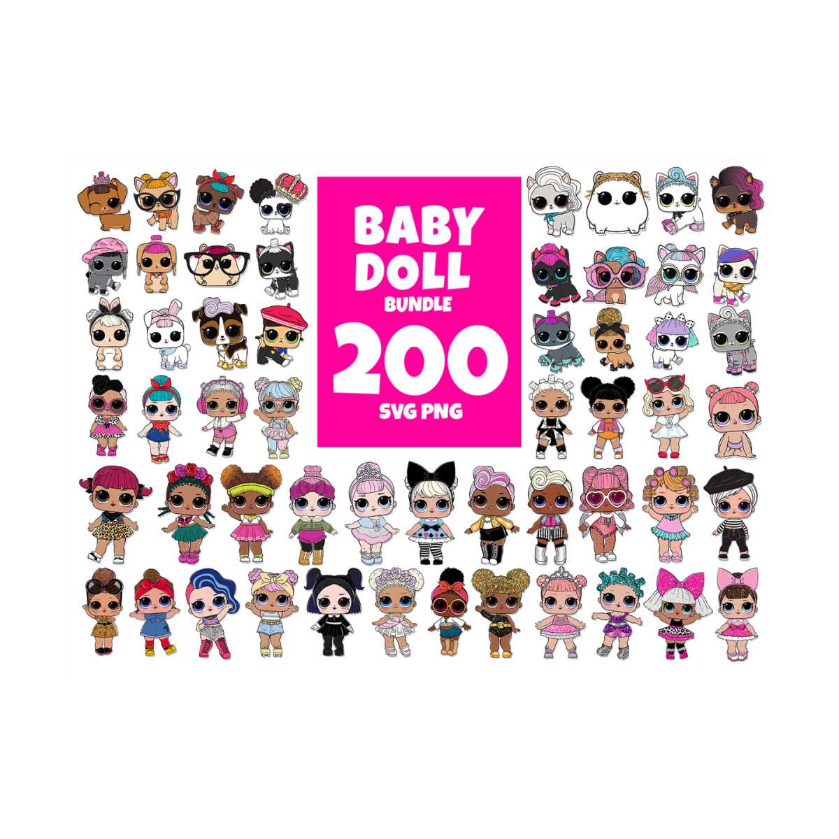 200 Files Baby Doll Bundle Svg, Trending Svg, Baby Doll Svg, | Inspire ...