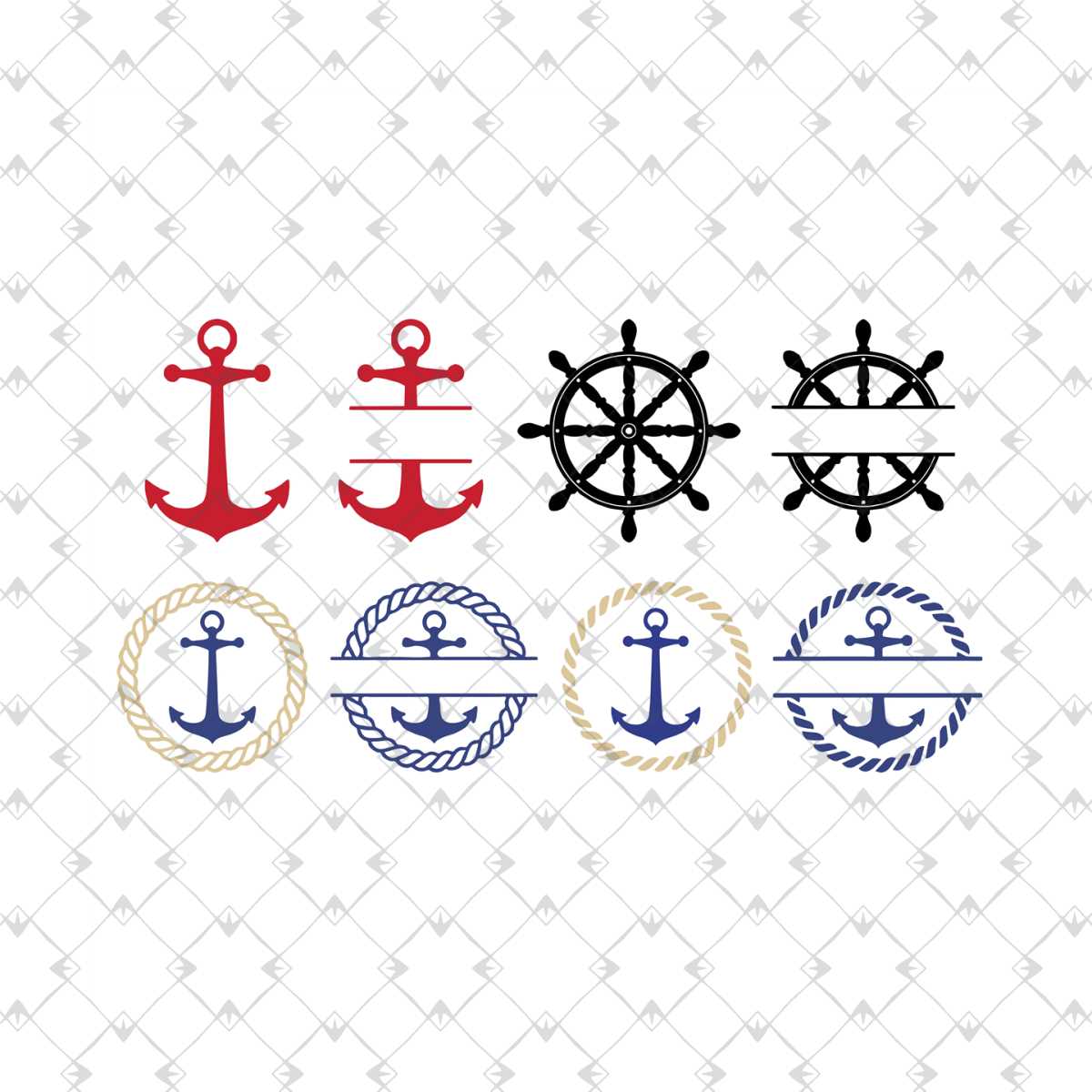 Nautical SVG Bundle – Anchor Rope SVG – Ship Boat Wheel SVG | Inspire ...