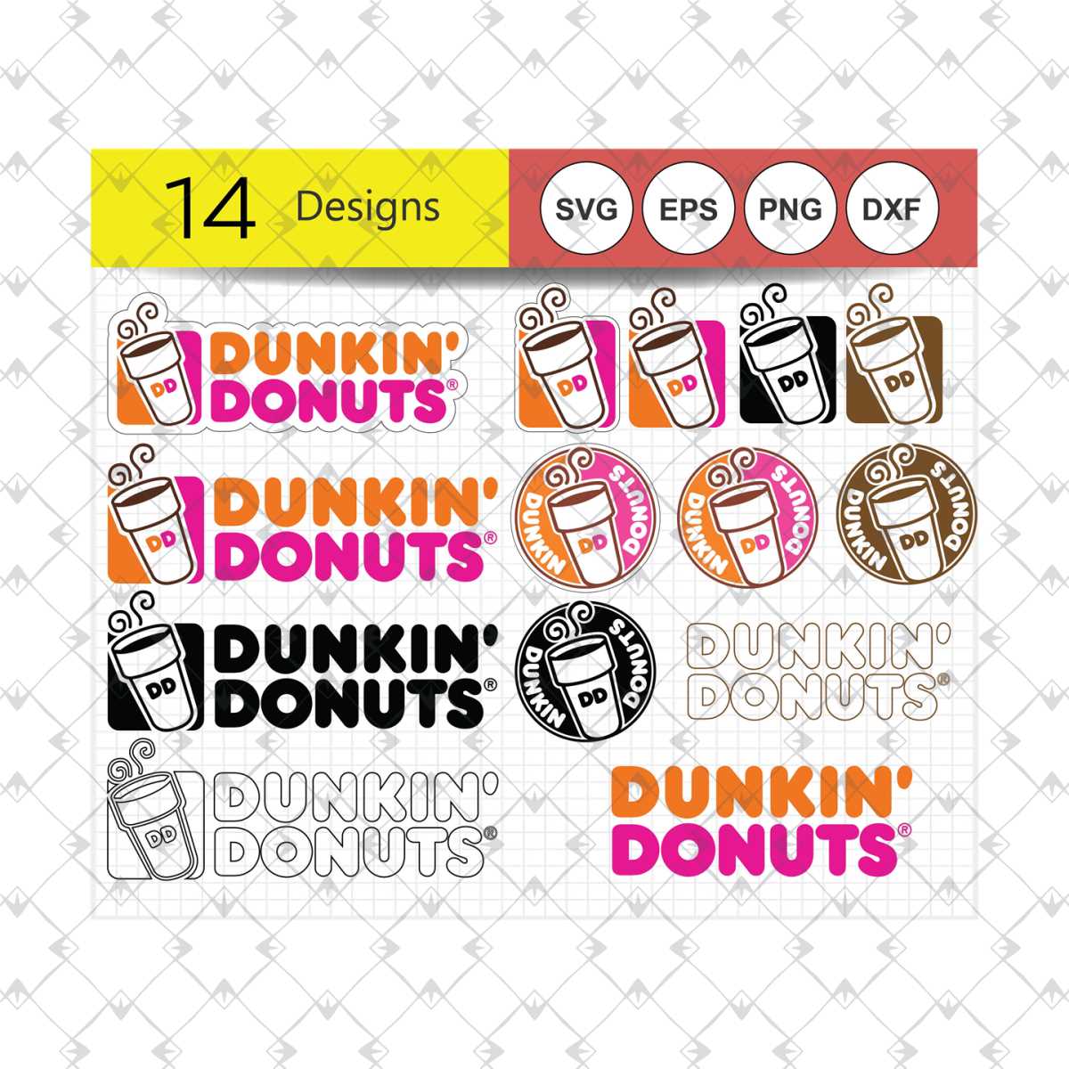 Dunkin Donuts Coffee Svg,Dunkin Donuts Svg,America Runs On D | Inspire ...