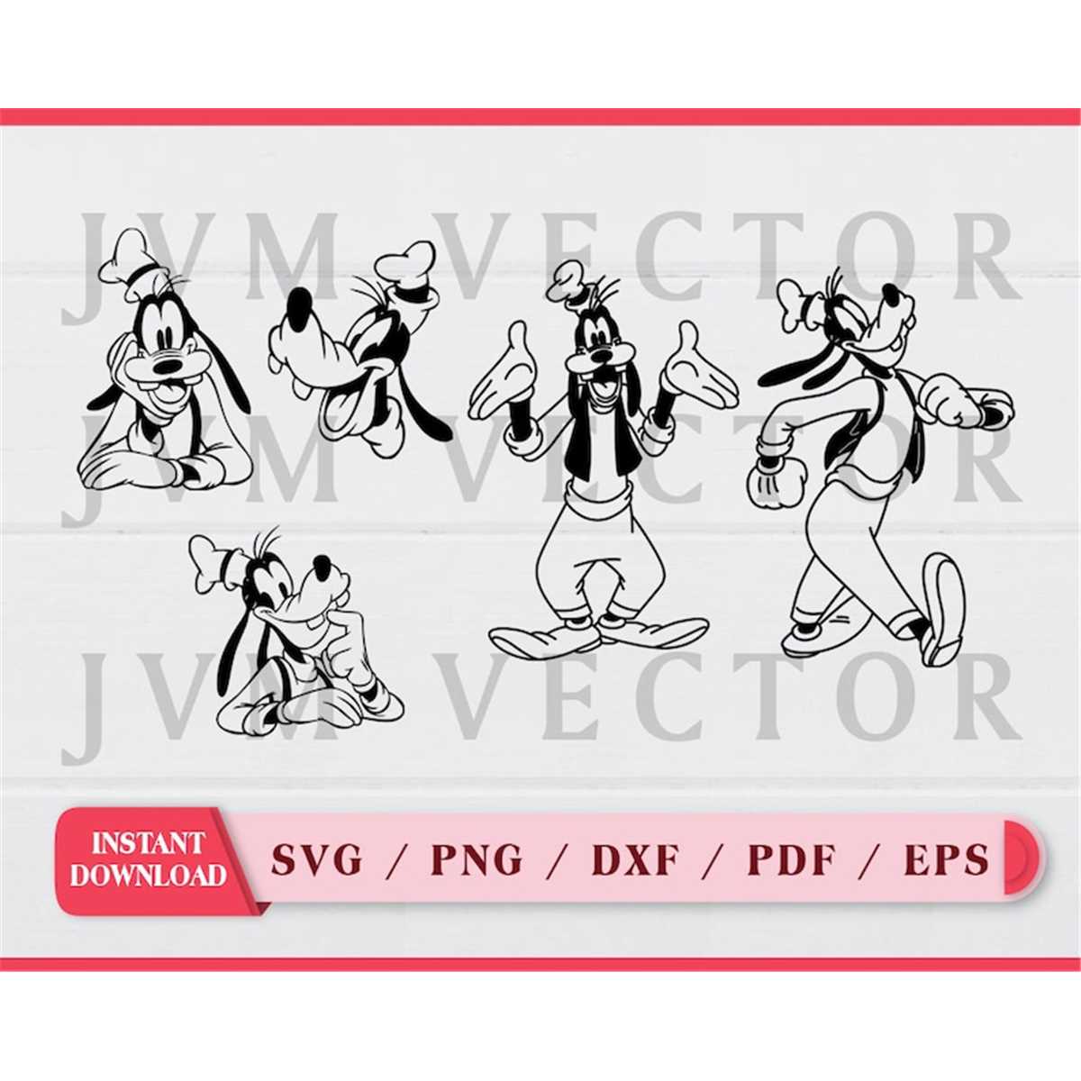 Gofy outline SVG, clipart, digital file | Inspire Uplift