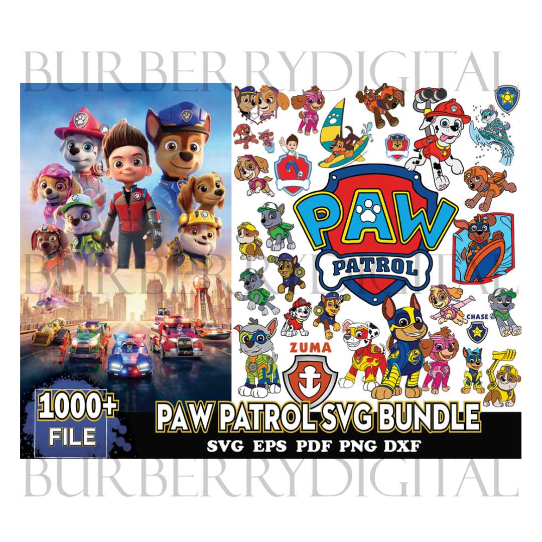 1000 Files Paw Patrol Svg Bundle, Paw Patrol Svg, Paw Patrol - Inspire ...