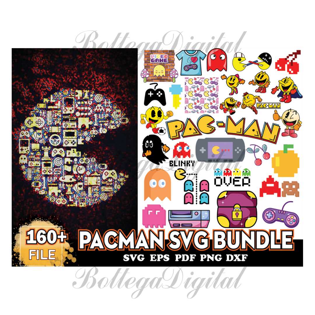 160 Files Pacman Svg Bundle, Game Over Svg | Inspire Uplift