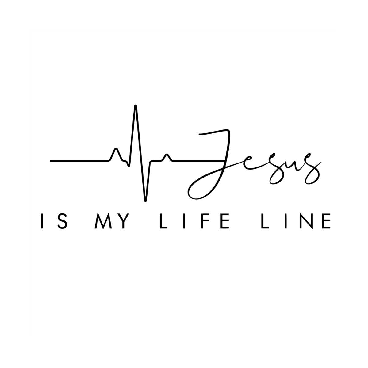 Jesus Is My Life Line Svg, Trending Svg, Christian Heartbeat | Inspire ...