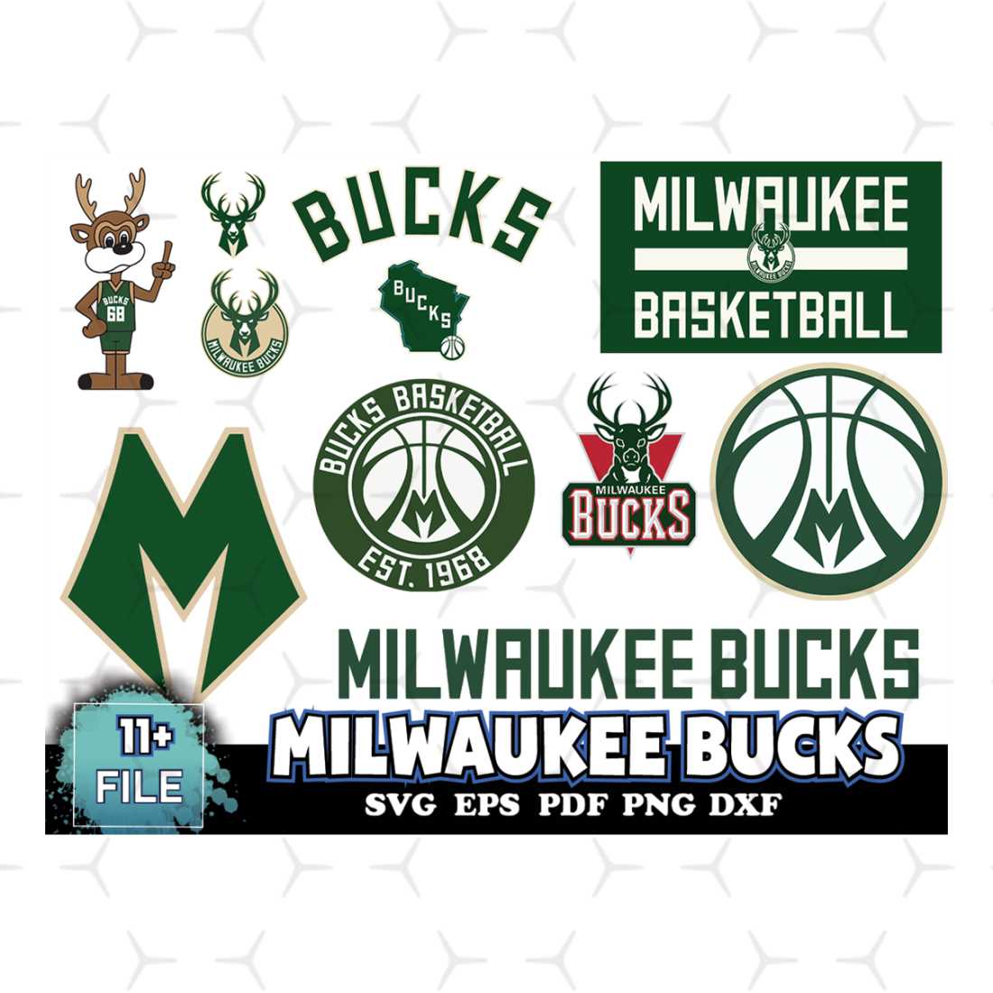 11 FILE milwaukee bucks Svg Bundle | Inspire Uplift