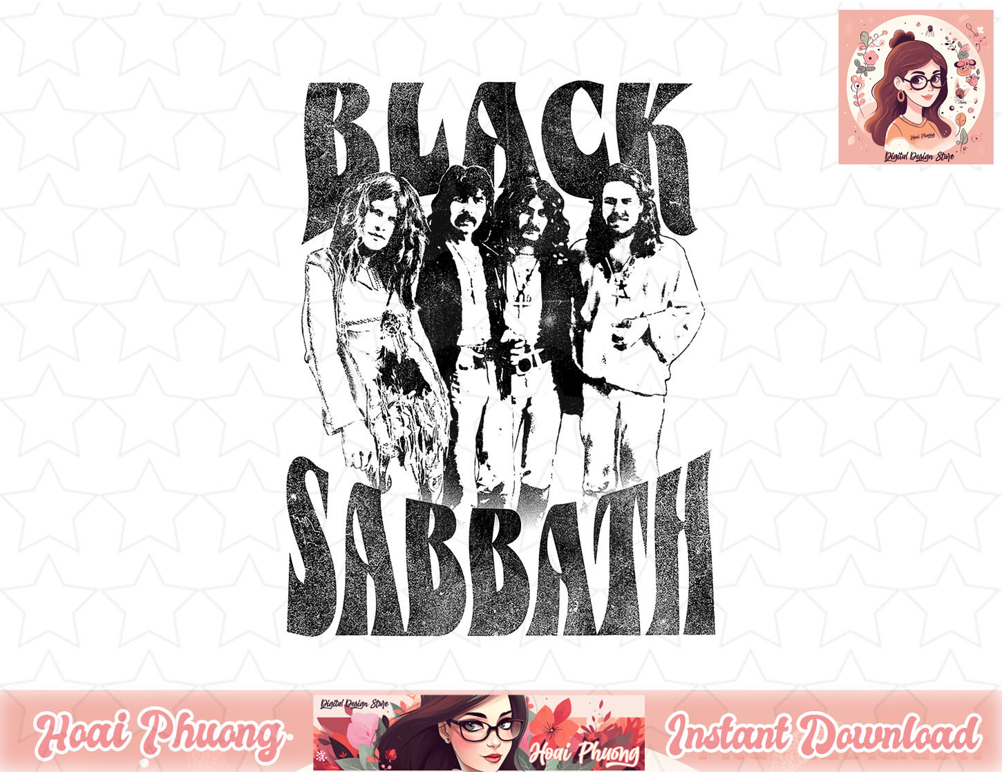 Official Black Sabbath Group Photo png, sublimation copy | Inspire Uplift