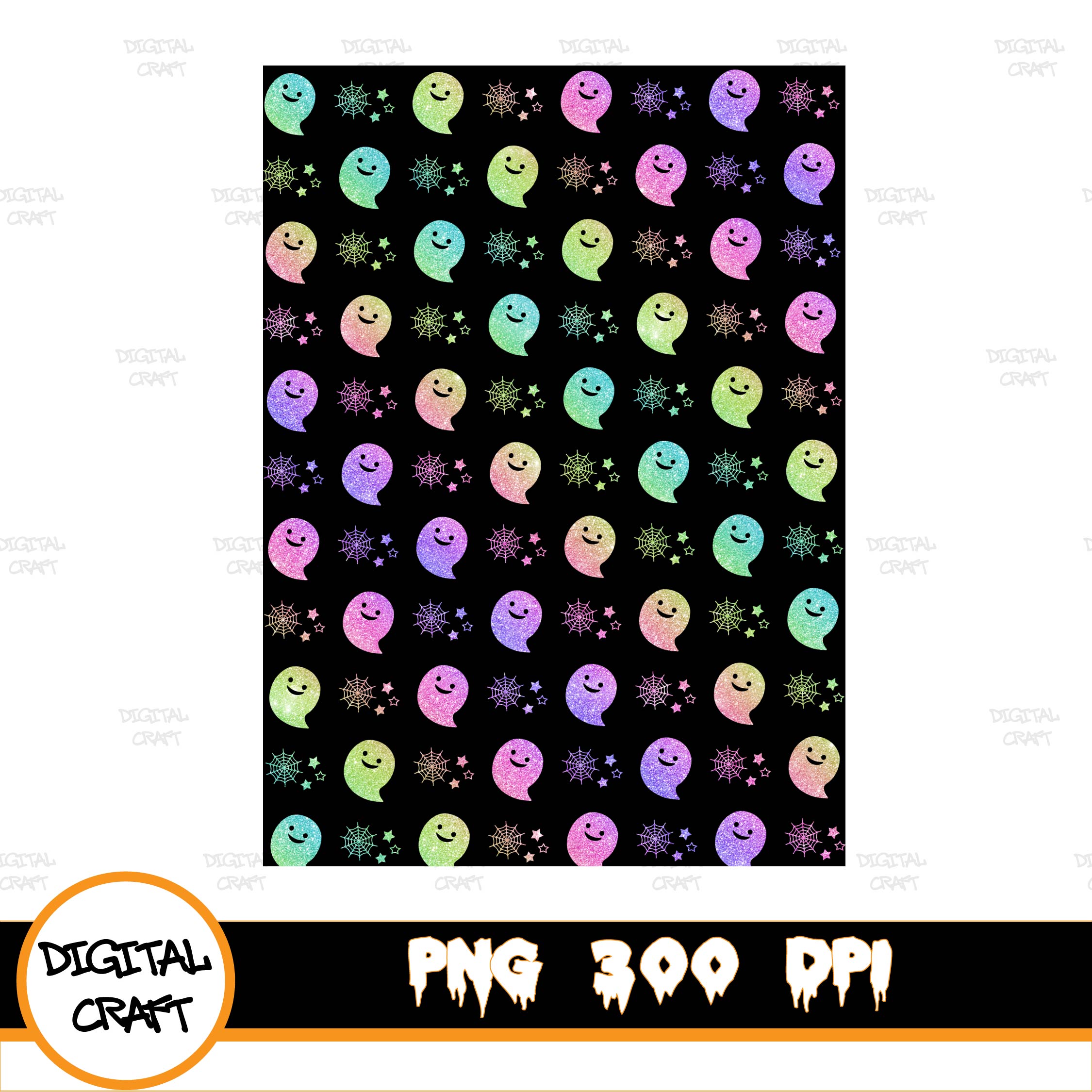 Happy Halloween Digital Paper Pastel, Halloween Seamless Pat - Inspire ...