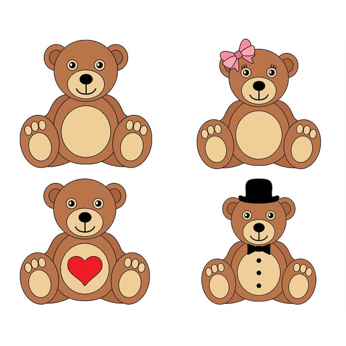 Teddy Bear SVG, Bear SVG, Cute Bear SVG, Svg for Kids, File - Inspire ...