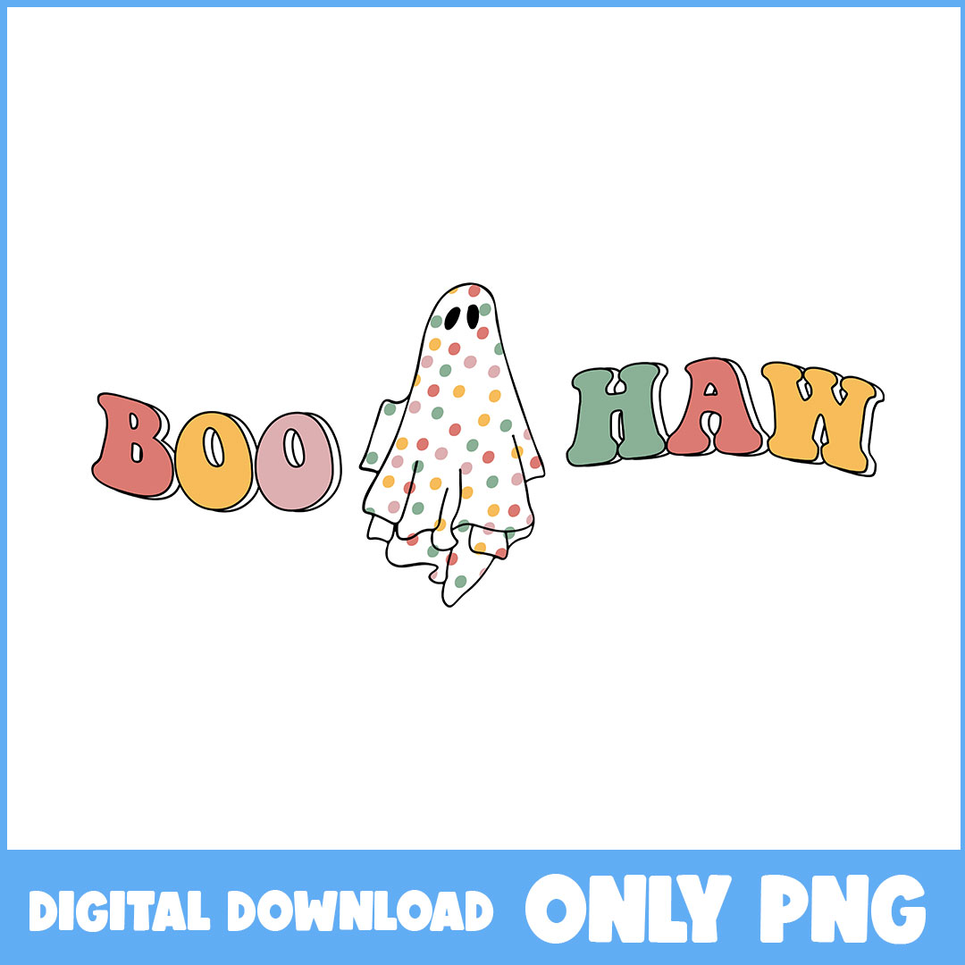 Boo Haw Ghost Png, Boo Haw Png, Pumpkin Png, Retro Halloween - Inspire ...