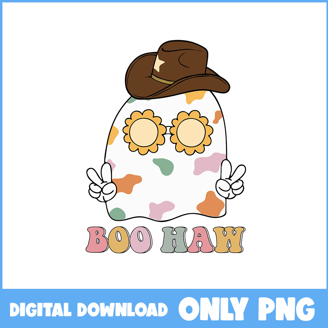 Boo Haw Png, Boo Haw Ghost Png, Pumpkin Png, Retro Halloween | Inspire ...