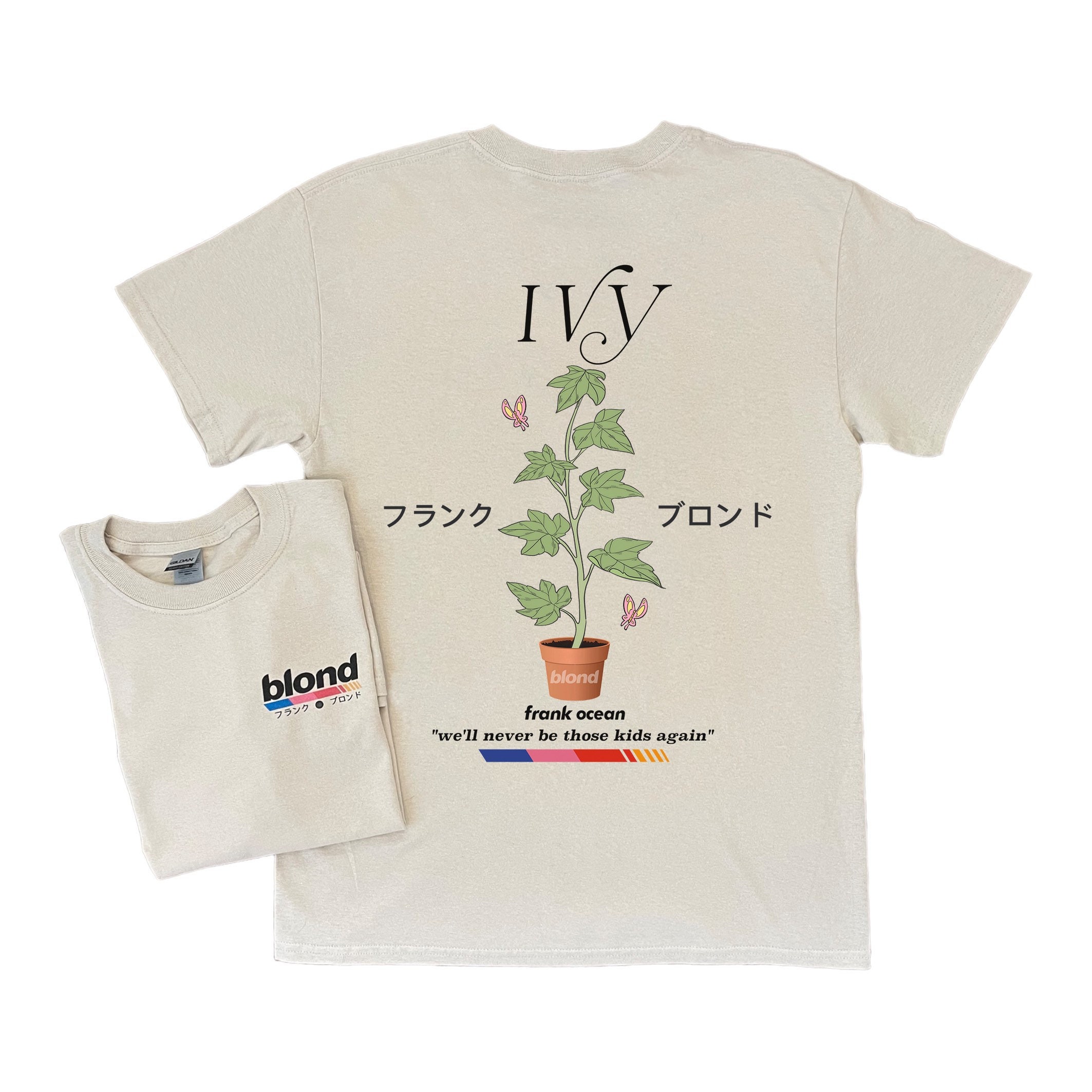 Frank Ocean BLOND IVY Potted Front Back Design Short Sleeve | Inspire ...