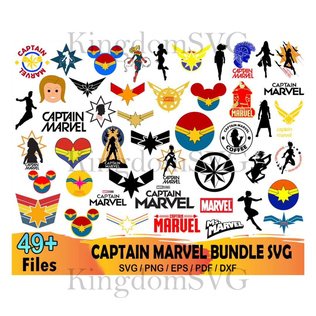 49 Captain Marvel Svg Bundle, Marvel Svg, Captain Marvel Log | Inspire ...