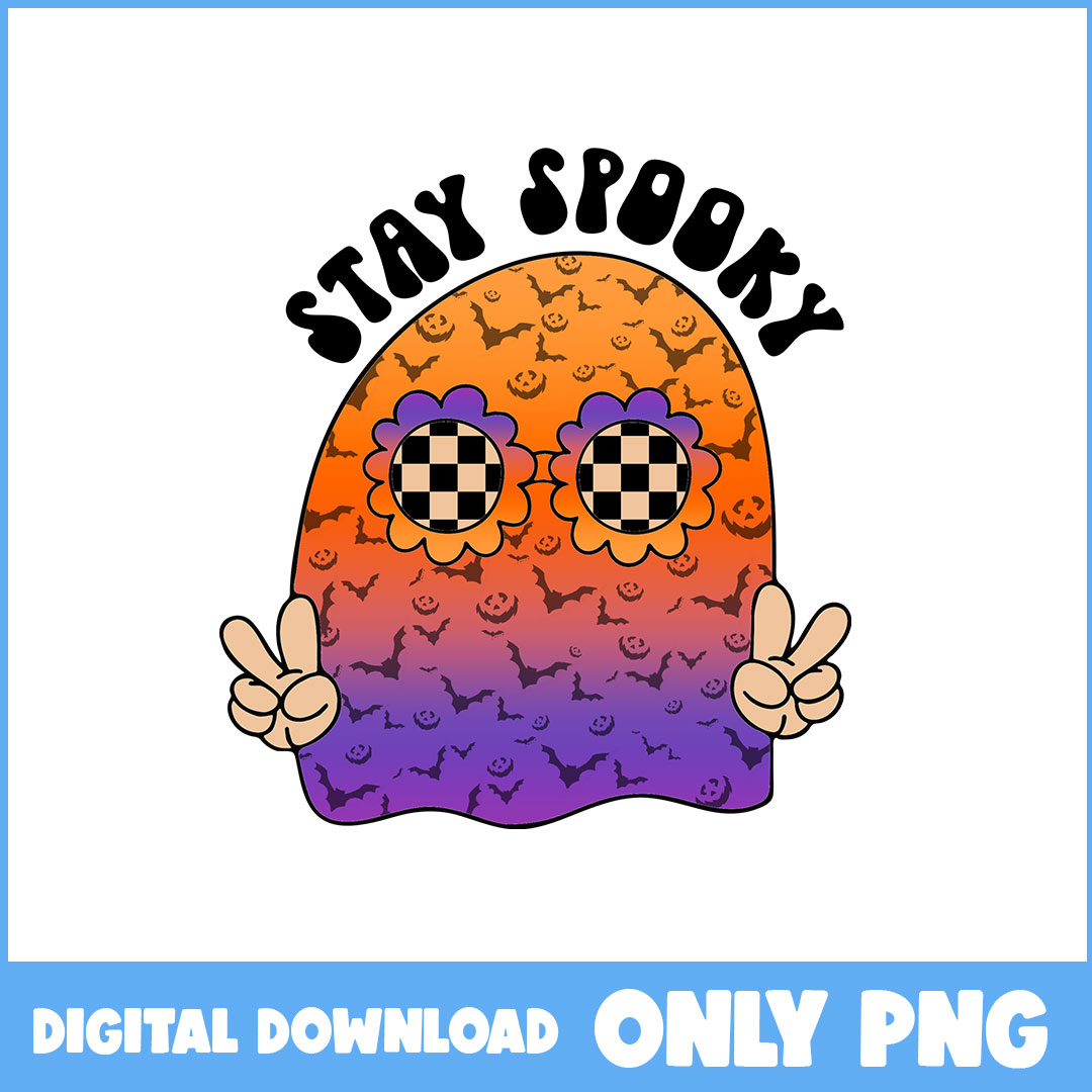 Stay Spooky Png, Smiley Face Monster Png, Ghost Png, Retro H | Inspire ...