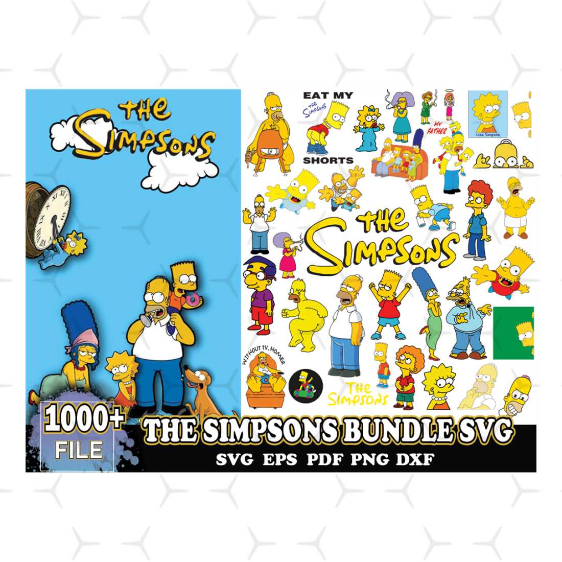 1000 Files The Simpsons Bundle Svg, Cartoon Svg | Inspire Uplift