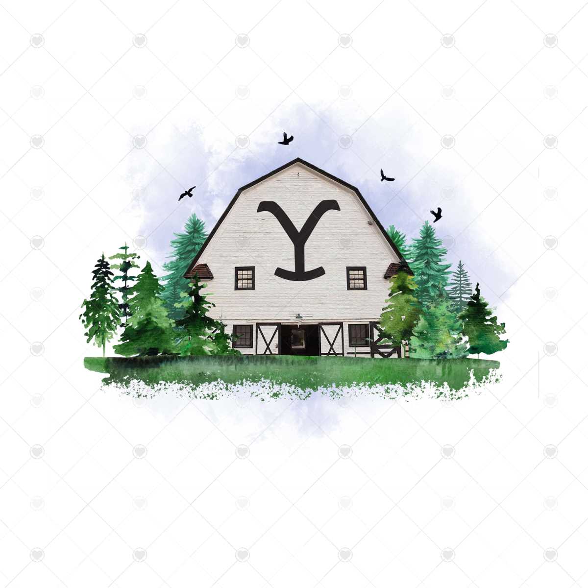 Yellowstone PNG, Yellowstone Barn Sublimation, Dutton Ranch | Inspire ...