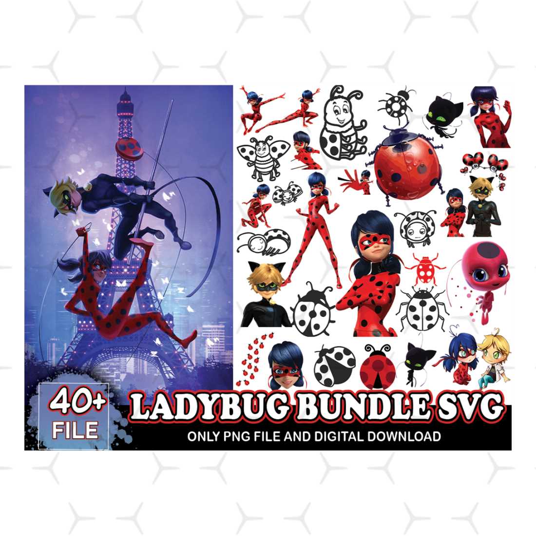 40 Ladybug Bundle Svg, Ladybug Svg, Cartoon Svg | Inspire Uplift